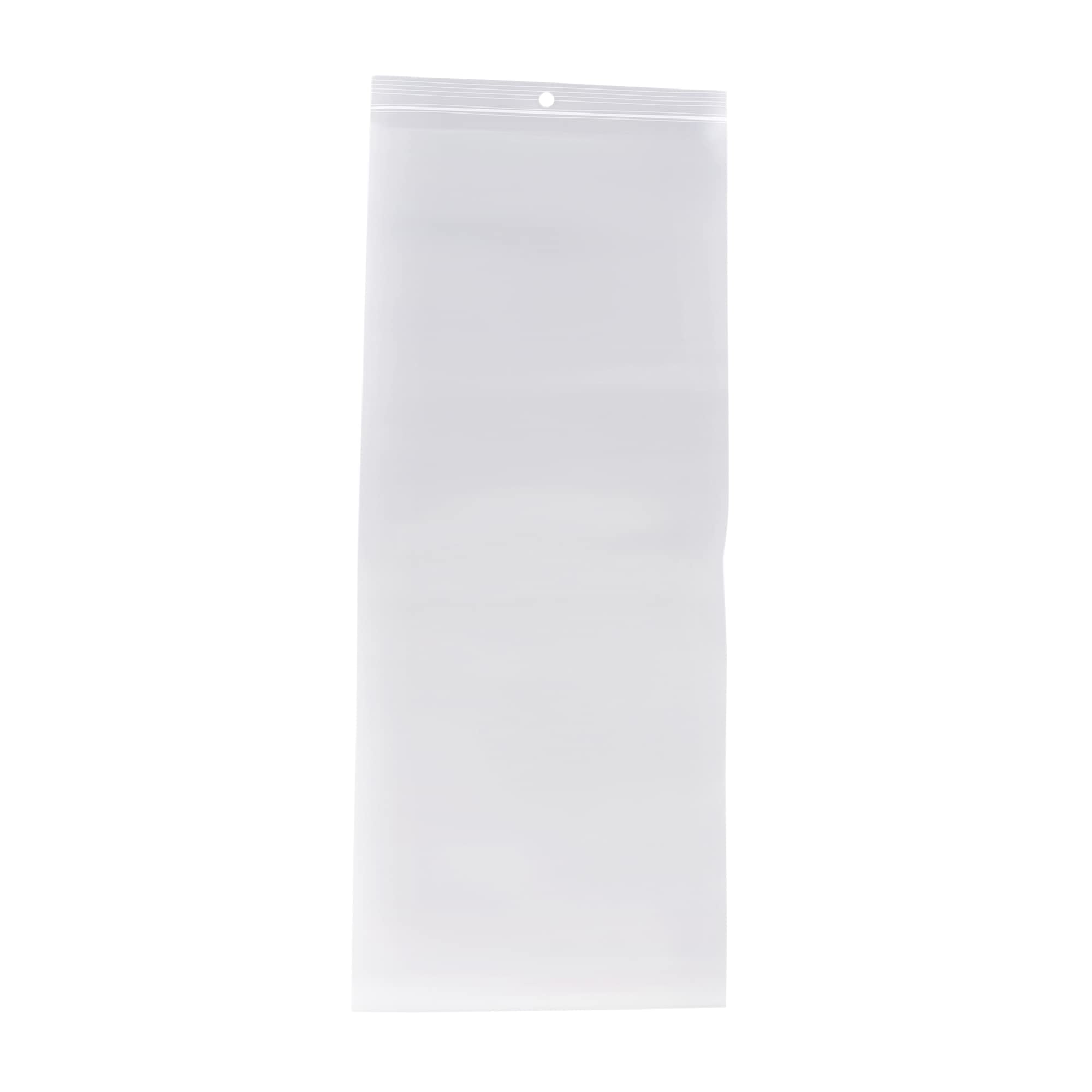 PSBM Hang Hole Clear Reclosable Bags 5" x 12" 4 Mil Poly Bags for Daily ...