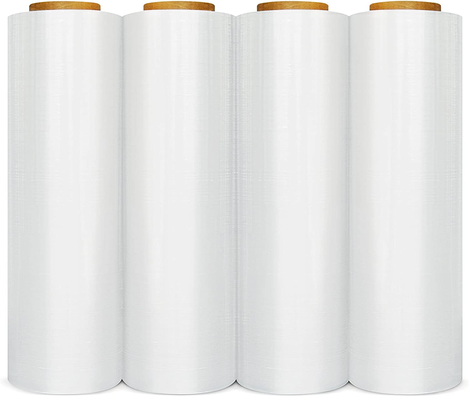 PSBM Clear Stretch Wrap Roll 18" x 1000 Feet 80 Gauge 4 Rolls, Shrink ...