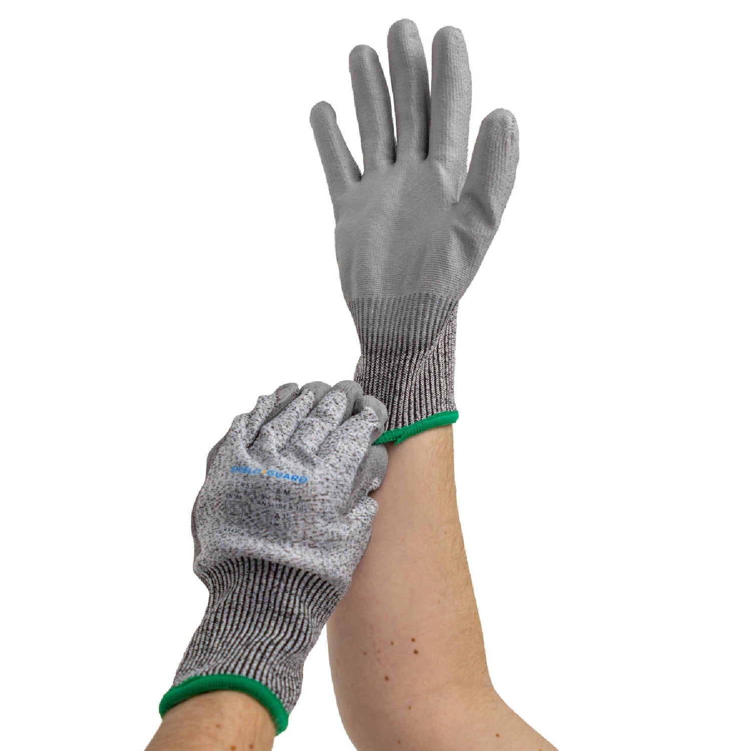 PSBM Cut-Resistant Gloves 12 Pairs, 2X-Large Size, PU-Dipped Coated for ...