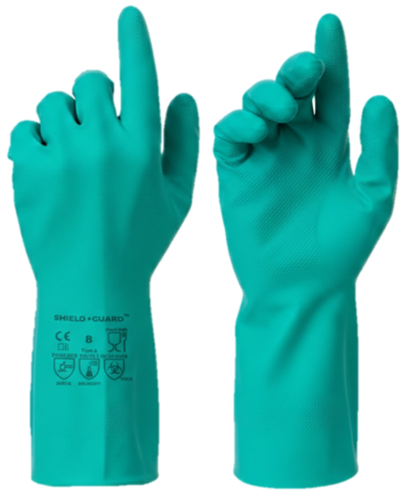 PSBM Green Nitrile Safety Gloves 144 Pair Medium Size, 11 Mil Diamond ...