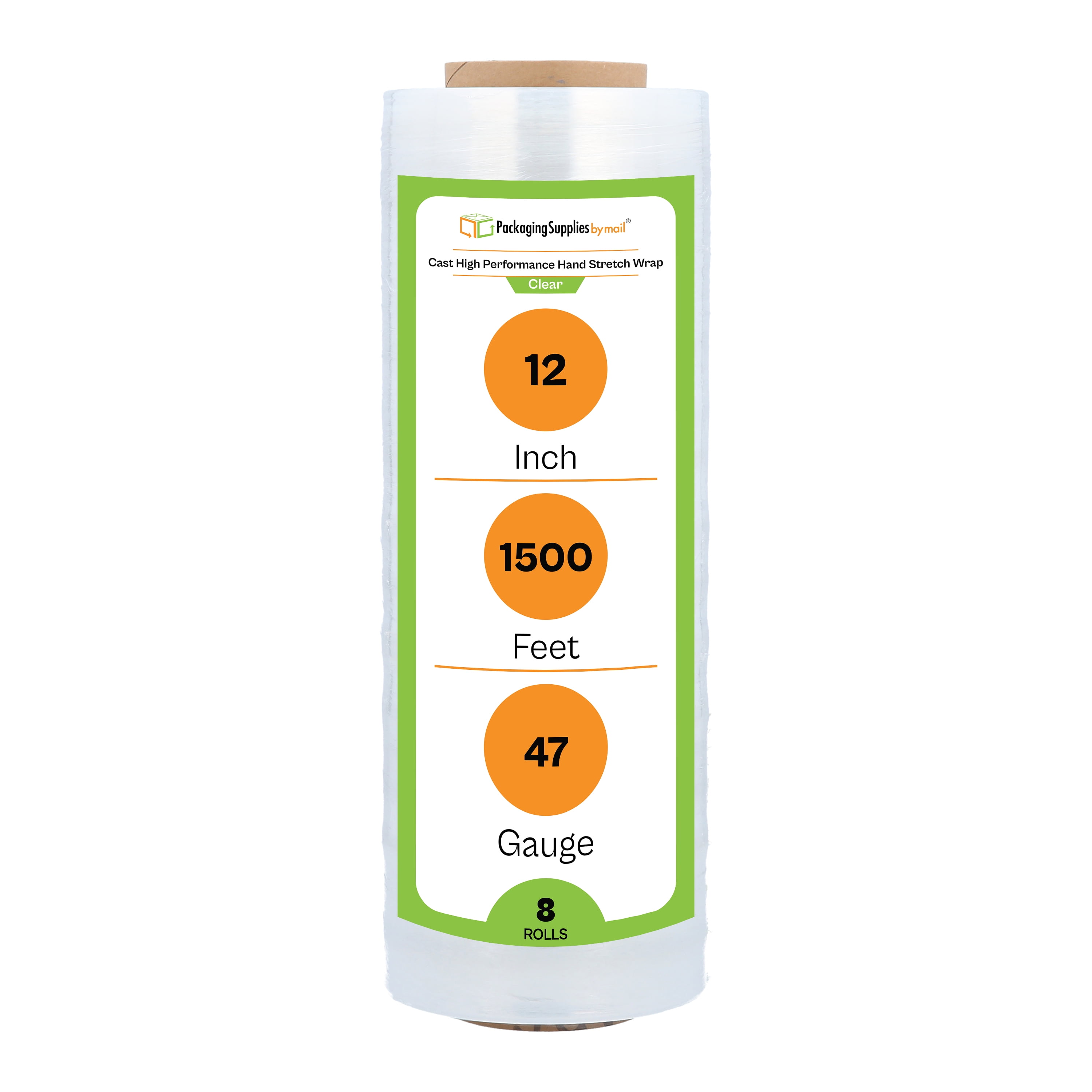 PSBM High Performance Pallet Stretch Wrap, 8 Rolls Plastic Moving Wrap ...