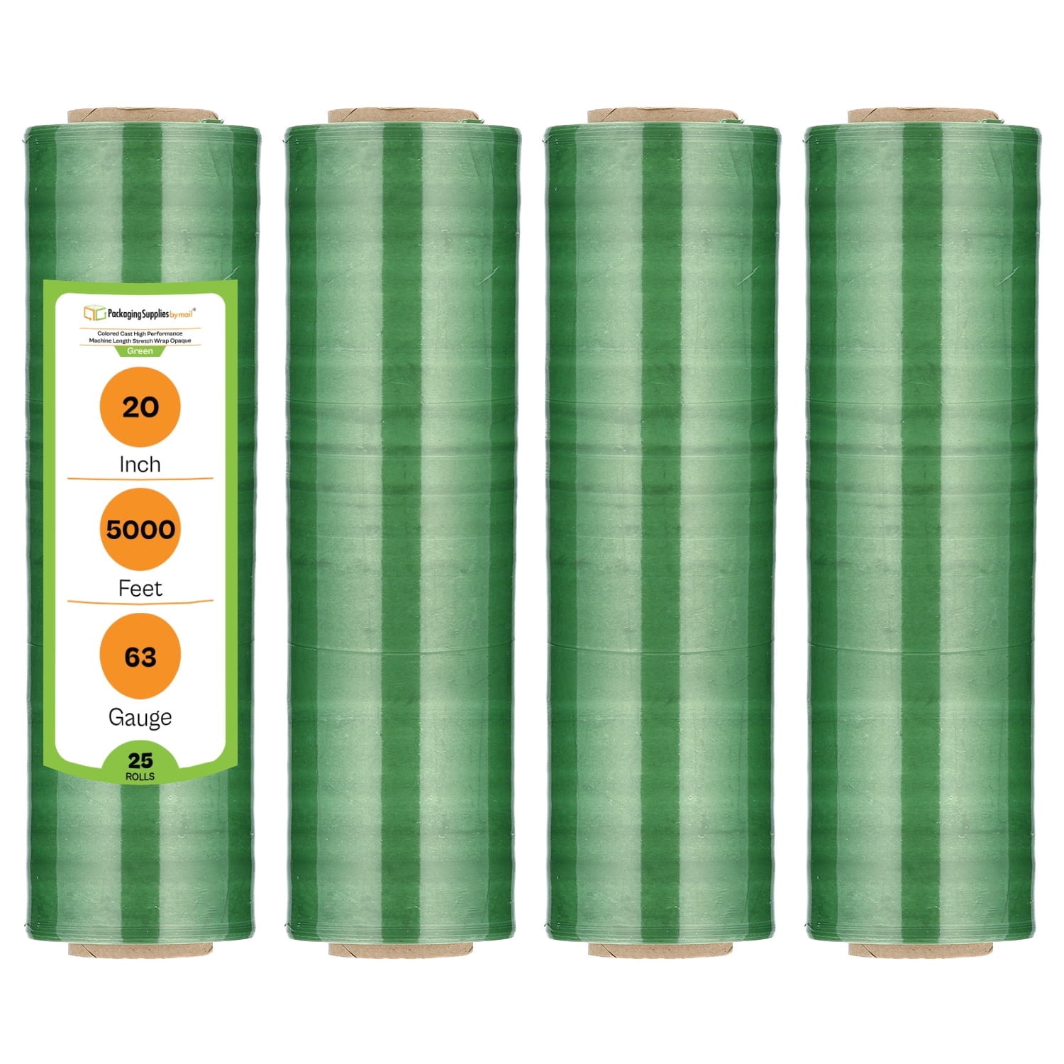 PSBM High Performance Machine Stretch Wrap 20 Inch x 5000 Feet 25 Rolls ...