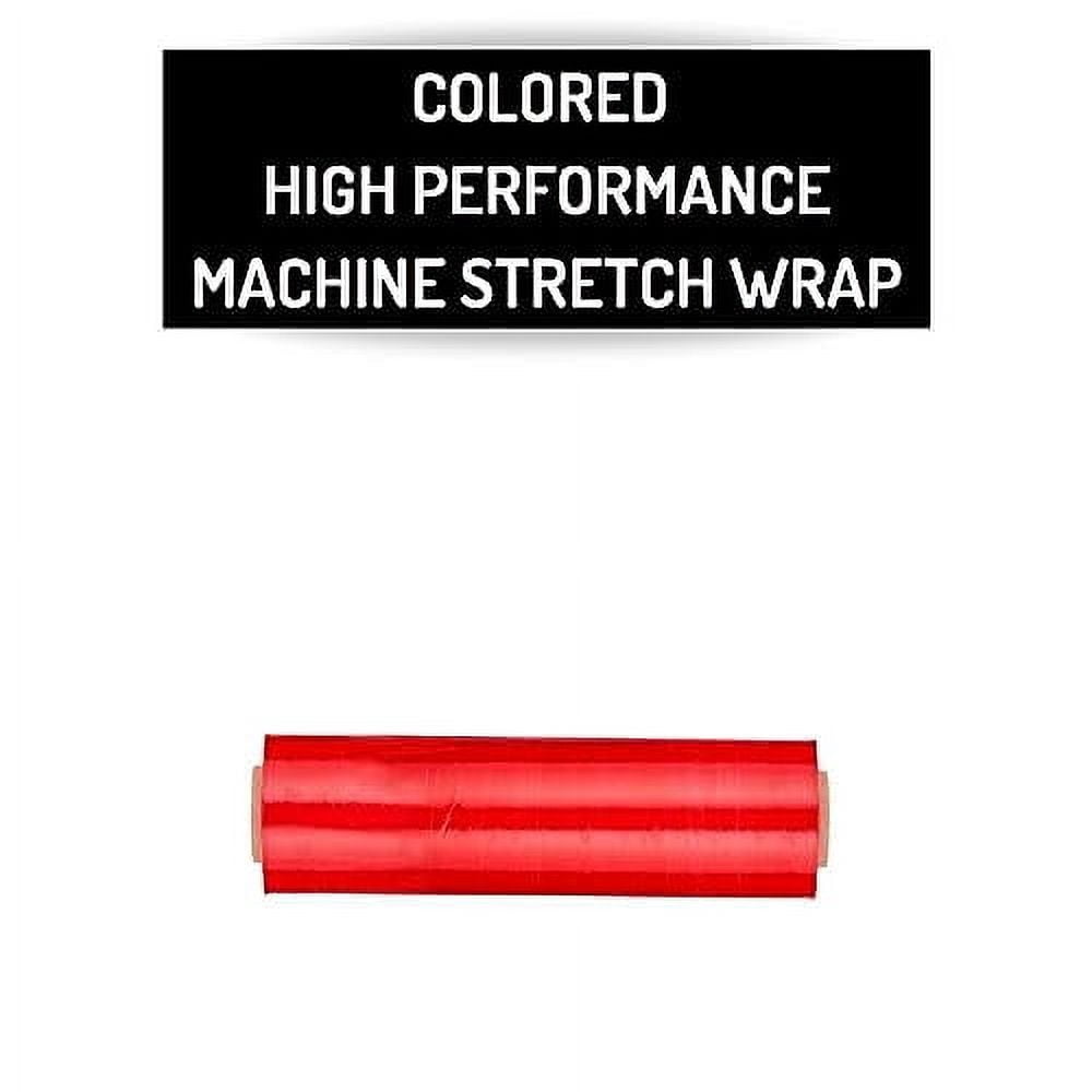 PSBM Machine Red Stretch Wrap, 1 Pack, 20 Inch x 5000 Feet, 63 Gauge ...