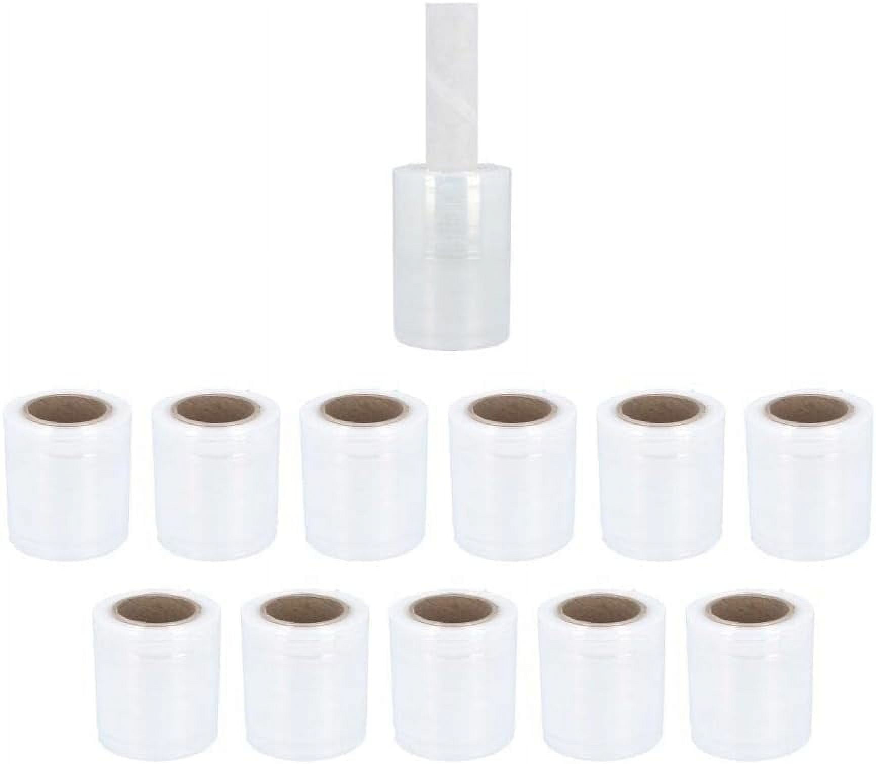 PSBM Mini Stretch Wrap With Extended Handle, 12 Pack, 5 Inch X 1000 Feet, 45 Gauge, Clear ...