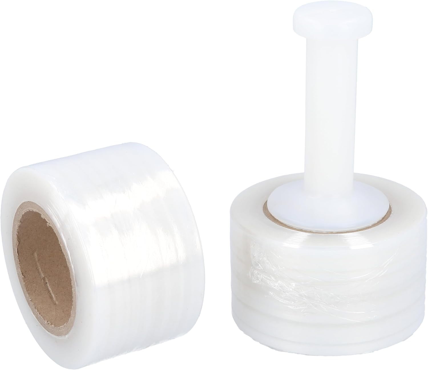 PSBM Mini Stretch Wrap with Plastic Handle, 18 Pcs, 3 Inch x 1000 Feet, 50 Gauge, Clear Plastic ...