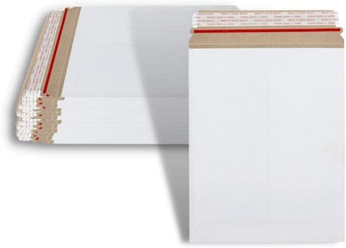 PSBM Photo Document Mailers, 6x6 Inch, White, 200 Pack, Rigid Cardboard ...