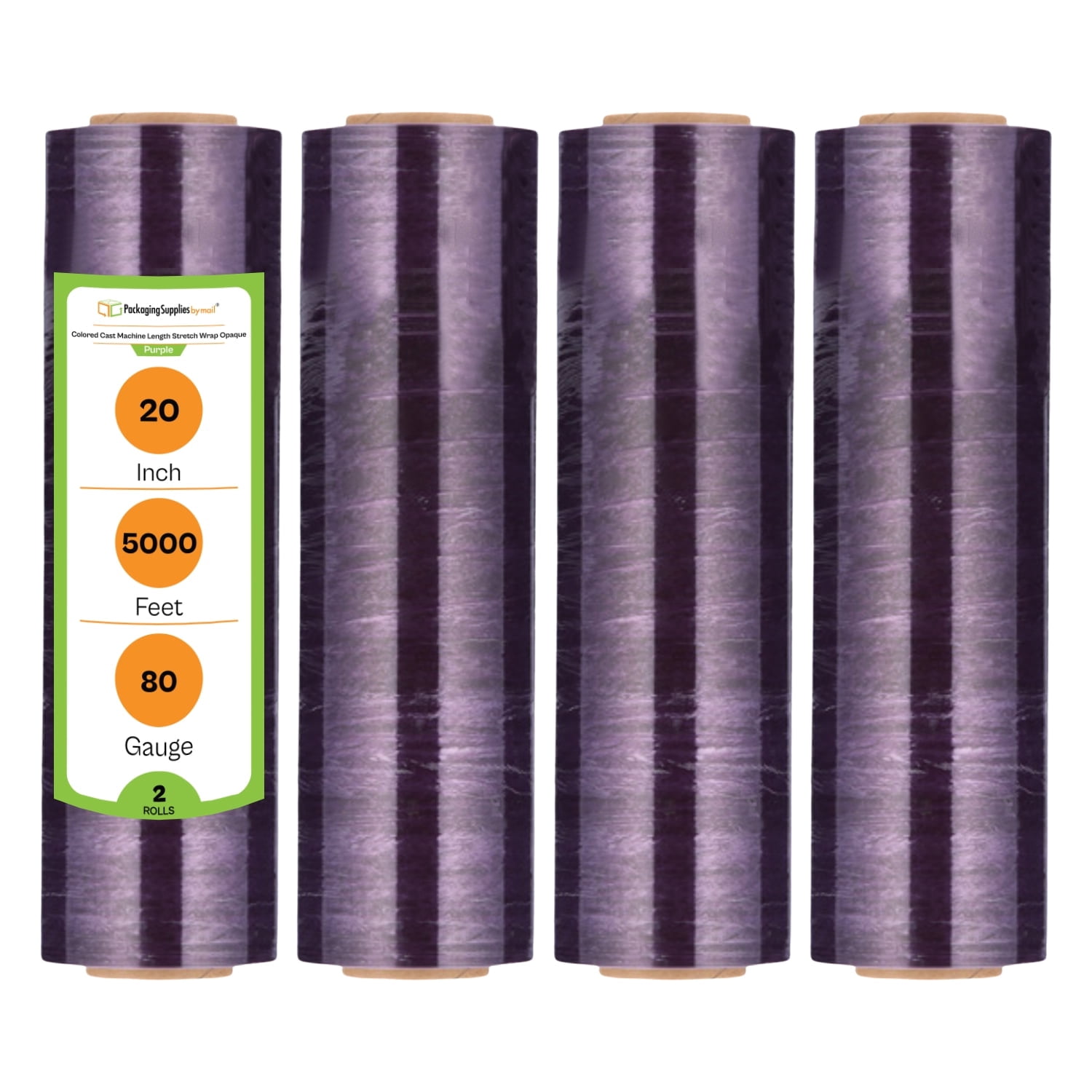 PSBM Cast Machine Stretch Wrap 20 Inch x 5000 Feet 2 Rolls 80 Gauge ...