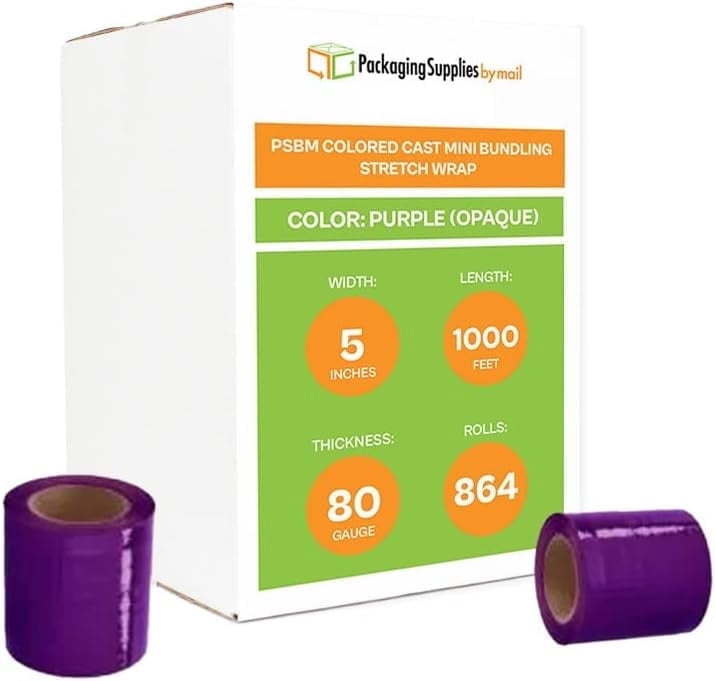 PSBM Cast Mini Stretch Wrap with One Reuseable Handle with Each Case 5 ...