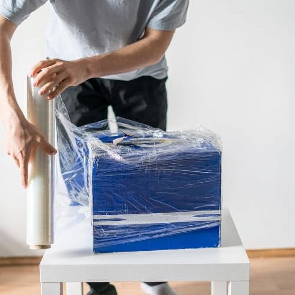 PSBM Red Cast Stretch Wrap, 1 Pack, 18 Inch x 1500 Feet, 80 Gauge ...