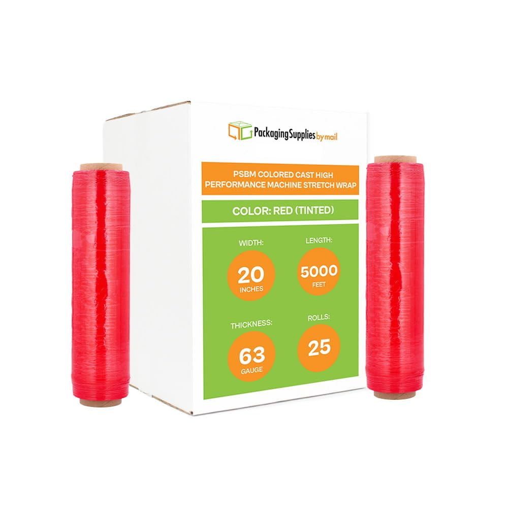 PSBM High Performance Machine Stretch Wrap 20 Inch x 5000 Feet 25 Rolls ...