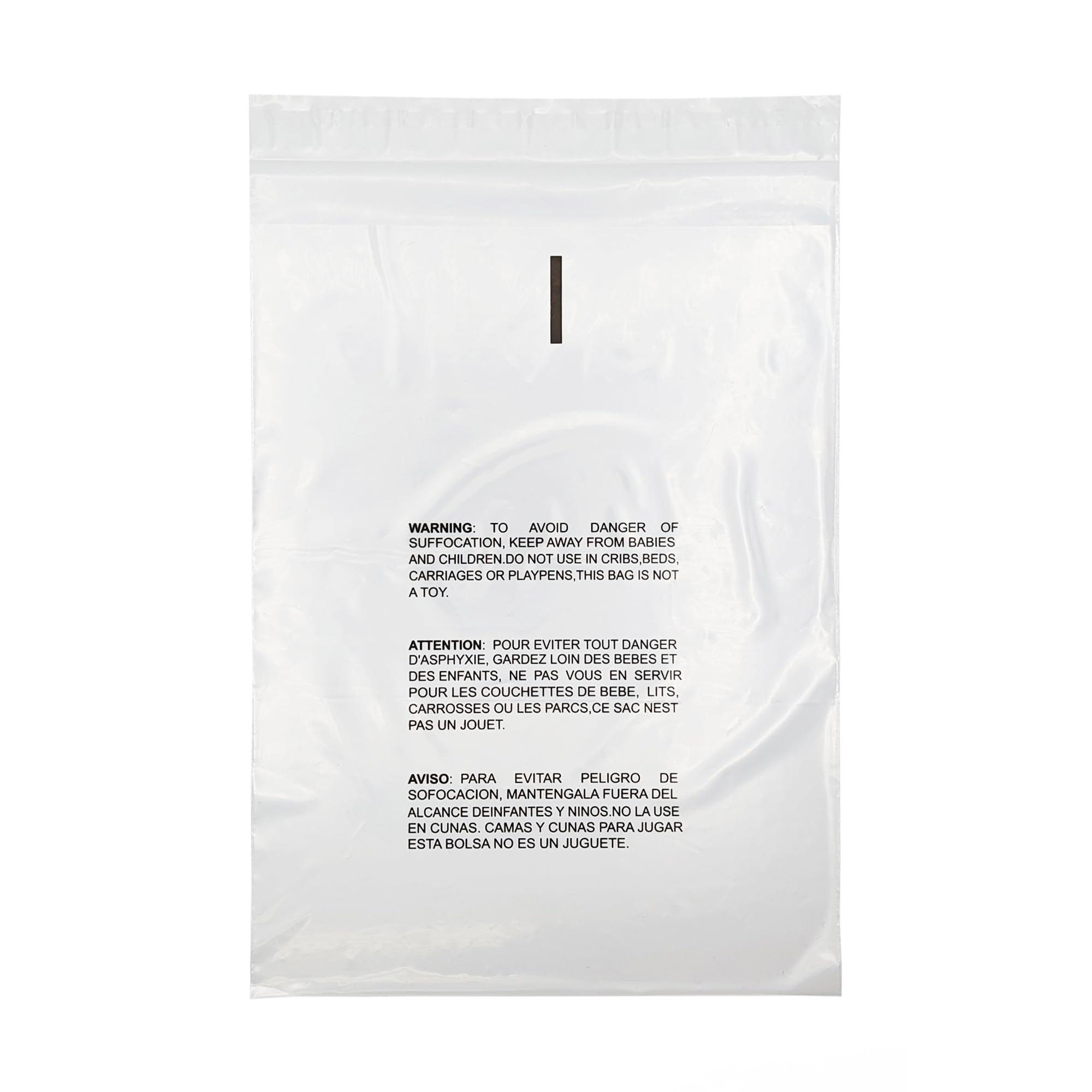 PSBM Resealable Clear Suffocation Warning Bags 16" x 20" 1.5 Mil for ...