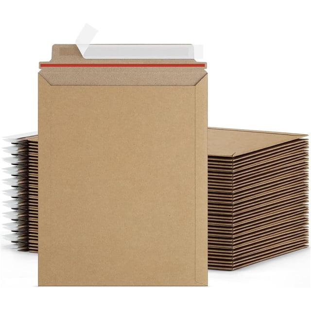 PSBM Rigid Kraft Mailers 6" x 6", 400 Pack, Corner Protection, Brown ...