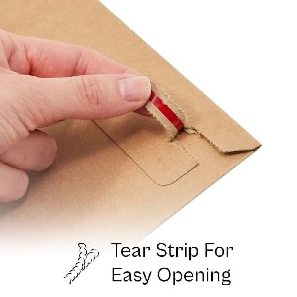 PSBM Rigid Mailers, 12.75x15 Inch, 100 Pack, Kraft Cardboard Shipping ...