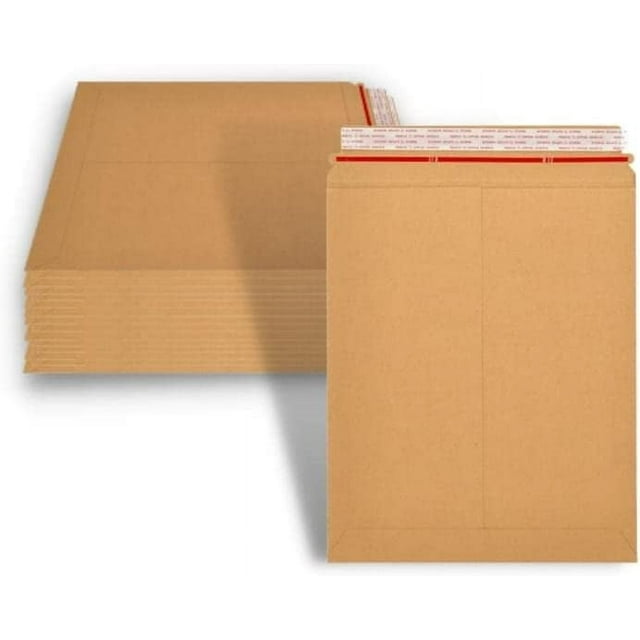 PSBM Rigid Mailers, 13x18 Inch, 100 Pieces, Kraft Brown Cardboard ...