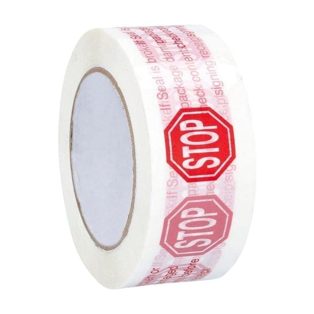 PSBM Stop Sign Warning Printed Tape, 2.83 Inch x 110 Yards, 1800 Rolls ...