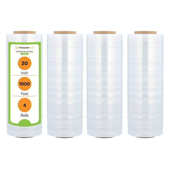 Ace Pack 18in x 1200ft 80 Gauge Heavy Duty Clear Stretch Film 800% ...