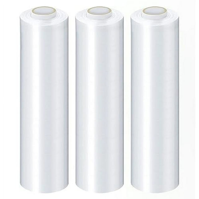 PSBM Stretch Wrap, 4 Pack, 15 Inch x 2000 Feet, 60 Gauge, Clear Plastic ...