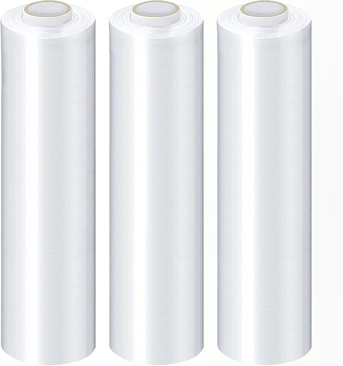 PSBM Stretch Wrap, 8 Rolls, 15 Inch x 1500 Feet, 80 Gauge, Clear ...