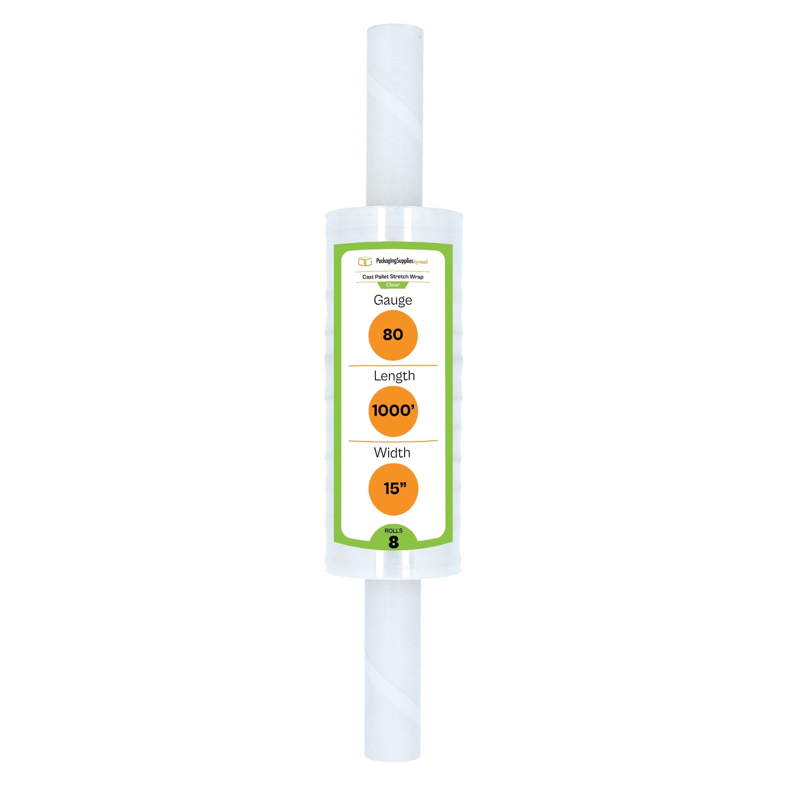 PSBM Stretch Wrap with Extended Core Handles 15 Inch x 1000 Feet 8 ...