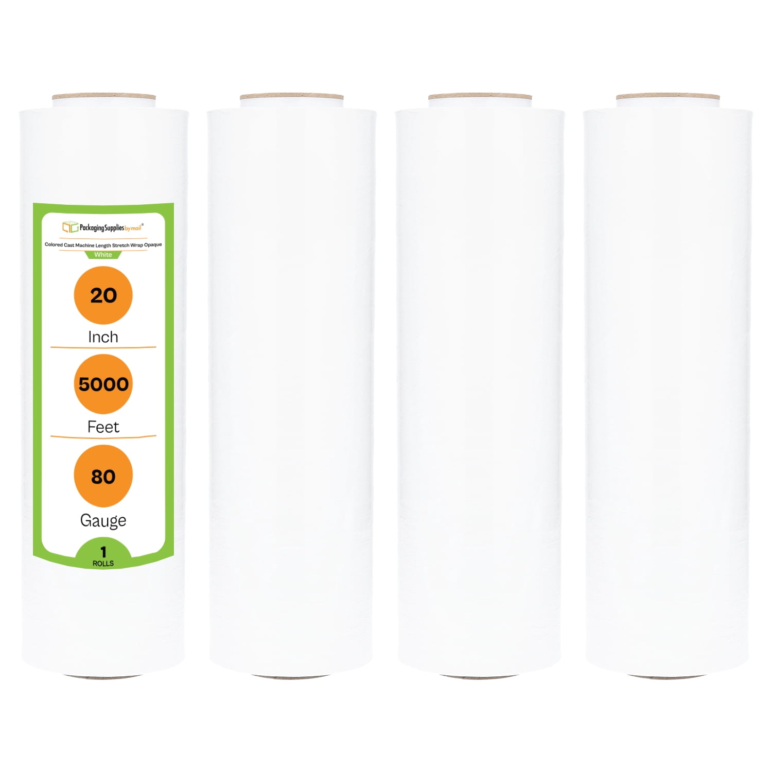 PSBM Cast Machine Stretch Wrap 20 Inch x 5000 Feet 1 Roll 80 Gauge ...