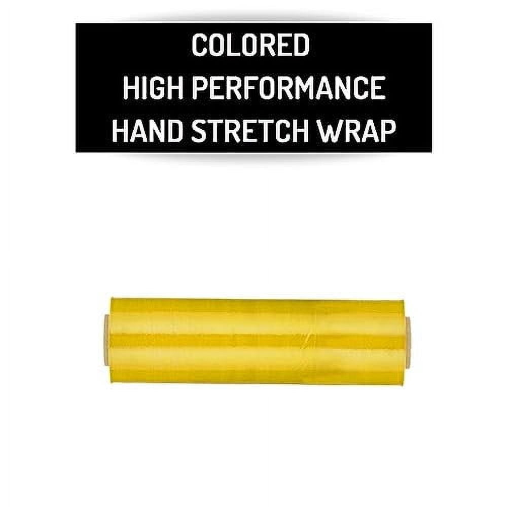PSBM Yellow Stretch Wrap, 4 Pack, 18 Inch x 1500 Feet, 63 Gauge, Dark ...