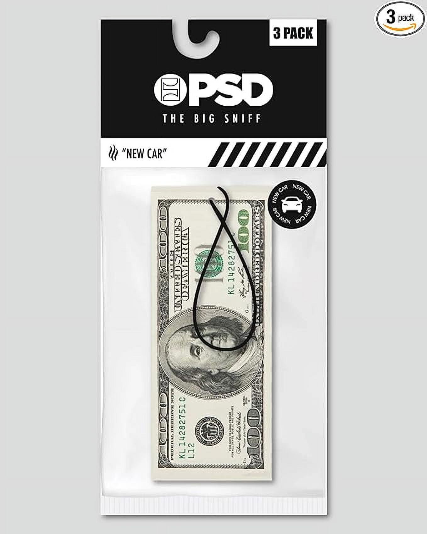 PSD New Car Scent, 100 Dollar Bill Design Air Freshener 3 Pack ...