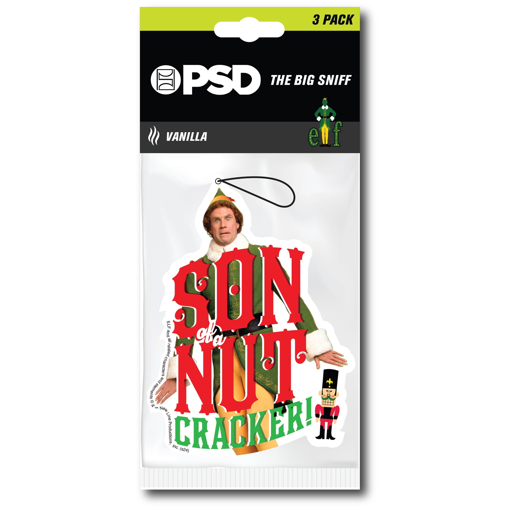 PSD Hanging Air Freshener Buddy Elf 3 Pack with Coconut Scent - Walmart.com
