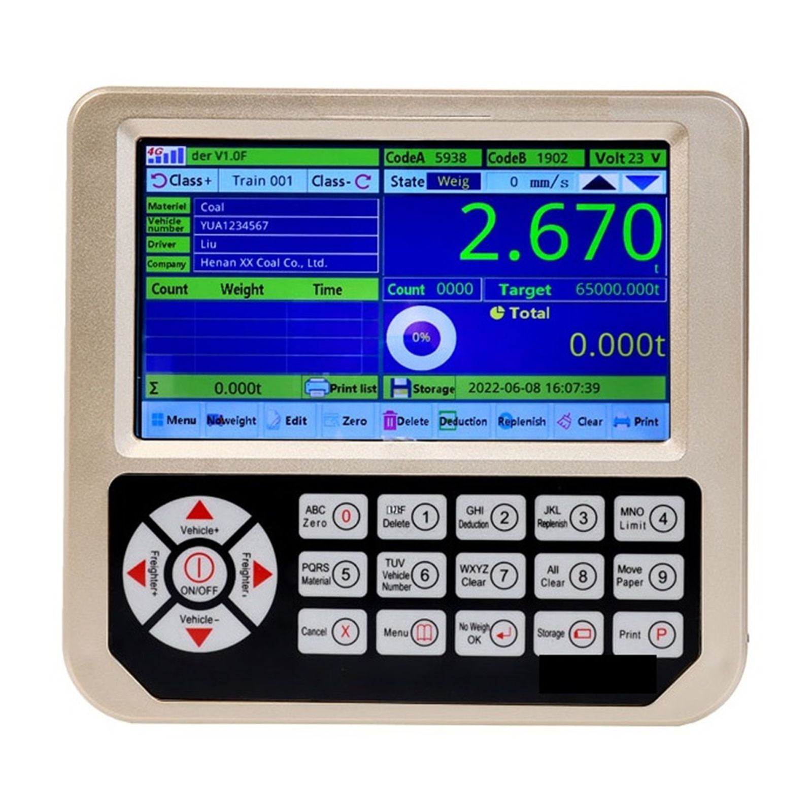 PSD9000 Electronic Weighing Forklift Weight Monitoring System For Wheel ...