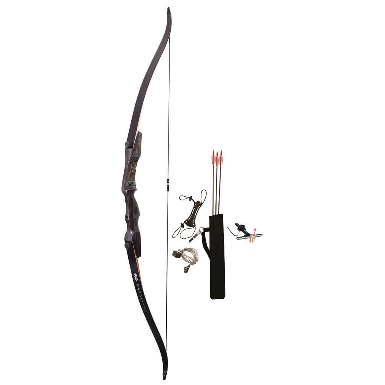 PSE Pro Max Recurve Bow Set, 62in Draw Leng, Right Handed, Arrow ...