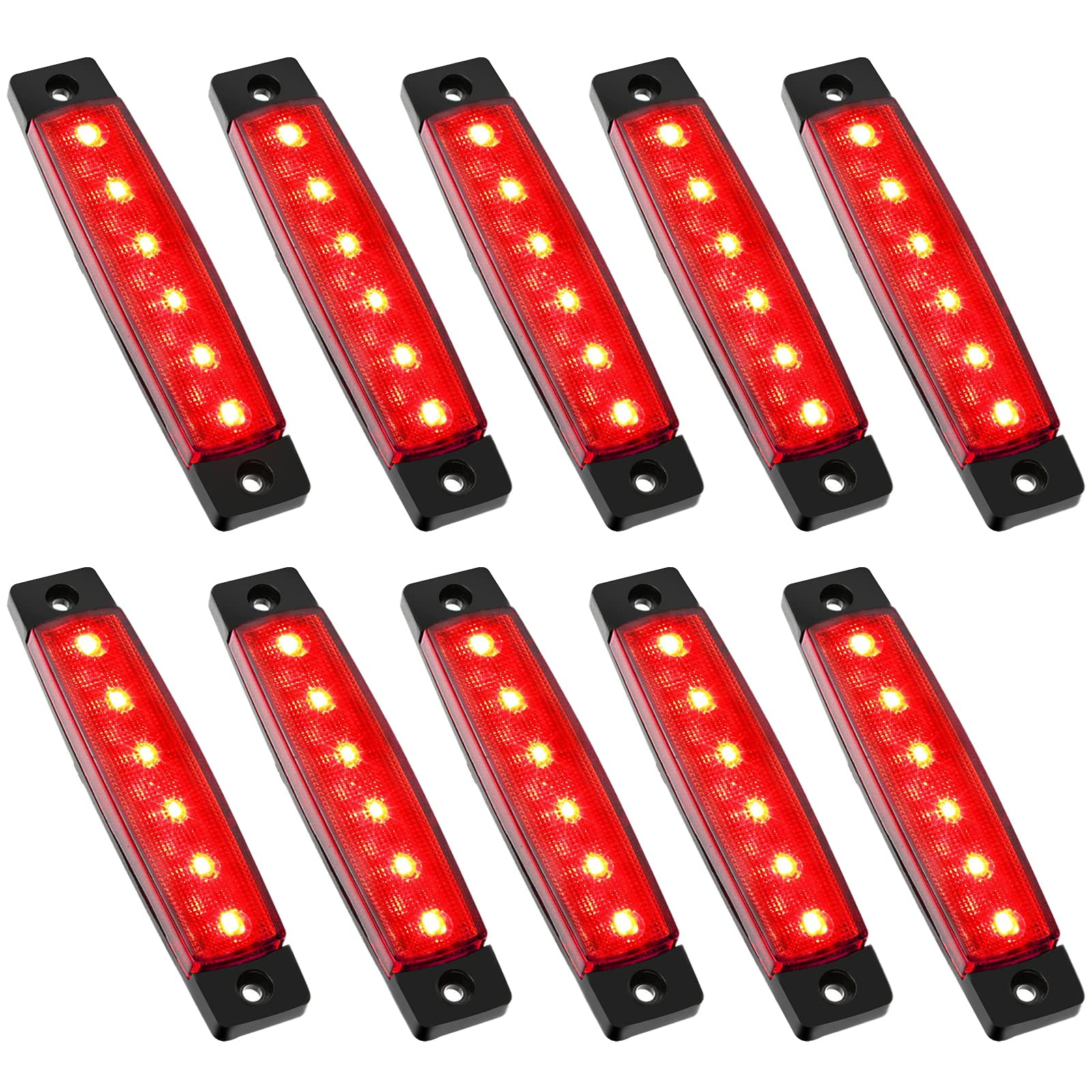 PSEQT 10 Pcs LED OIF8 Rock Strip Lights Car Underglow Wheel Fender Well ...