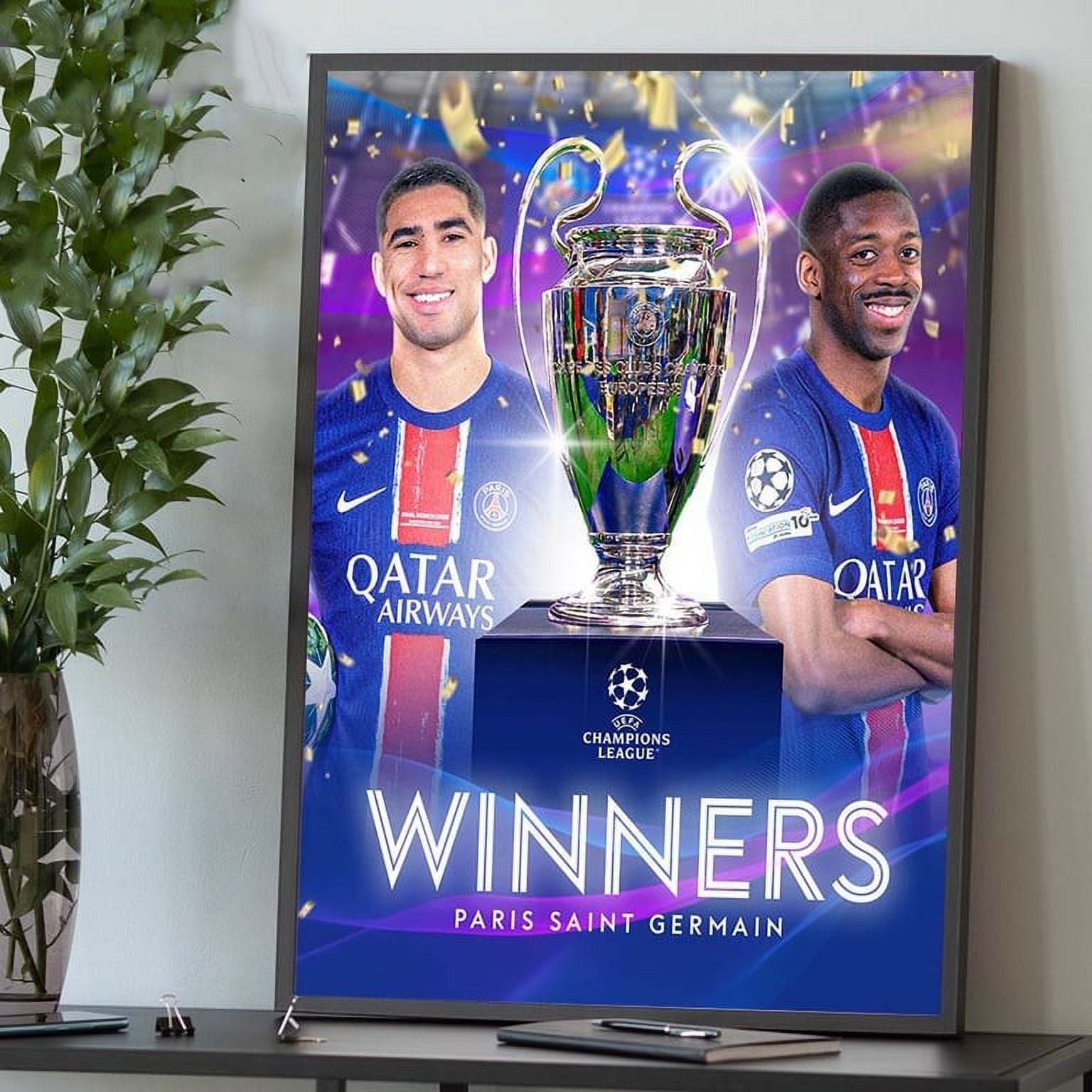 PSG Crowned 2025 UEFA Champions League Winners Poster Canvas - Walmart.com