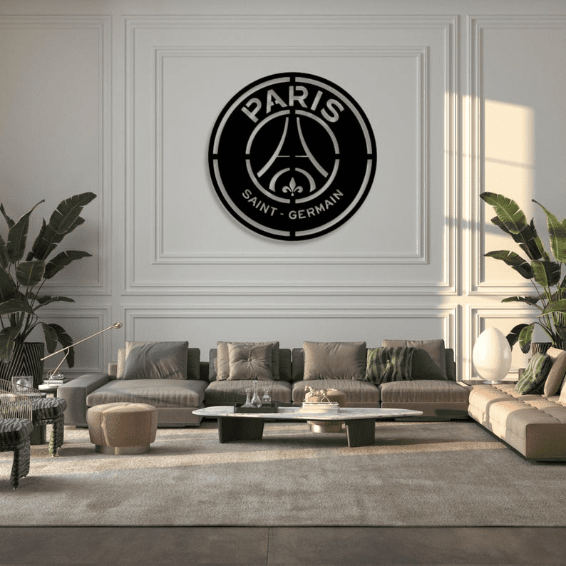 PSG Metal Wall Art, Paris Saint-Germain Champions Decor, Football Wall ...