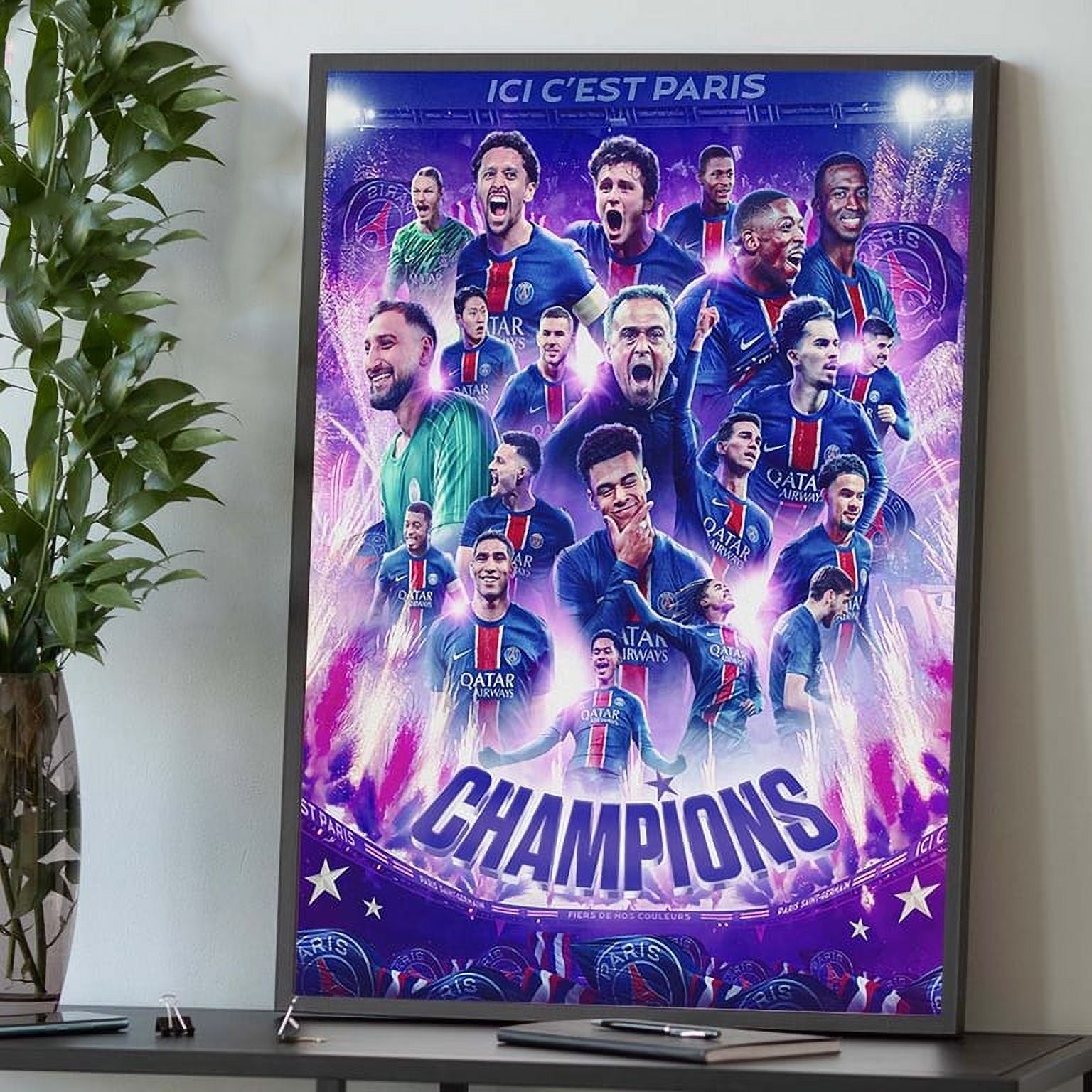 PSG Reached UEFA Champions League Final 2025 Poster Canvas Decor ...