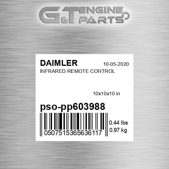 PSO PP603988 INFRARED REMOTE CONTROL fits DAIMLER (New OEM) - Walmart.com