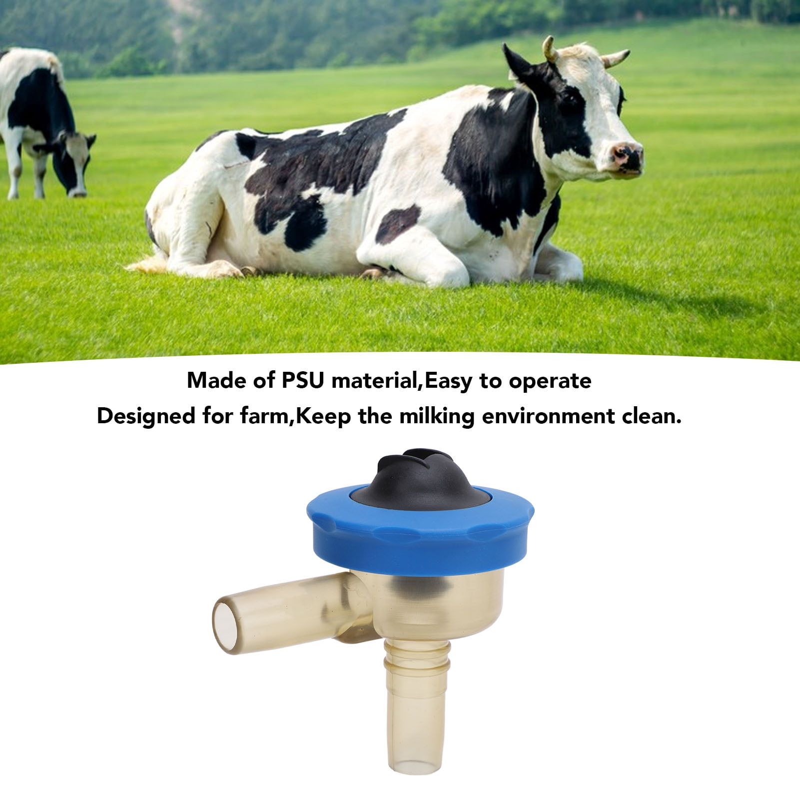 PSU Air Shut Off Valve For Cow Milking Machine With Flow Sensor, Black ...