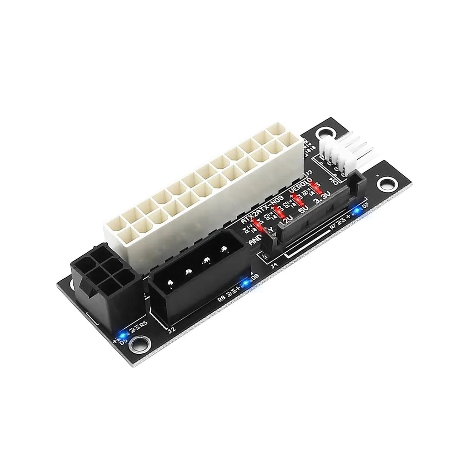 PSU Power Adapter ATX 24Pin to 4Pin/SATA/6Pin Power Board Sync Extender ...