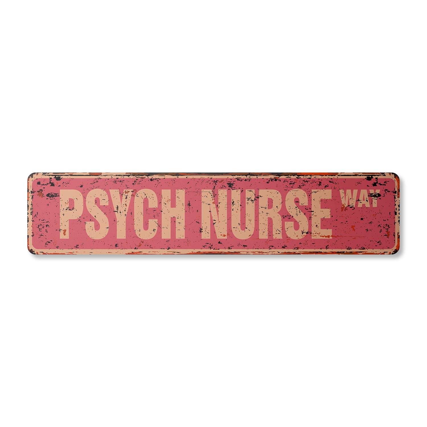 PSYCH NURSE Vintage Plastic Street Sign nursing department psychiatric ...