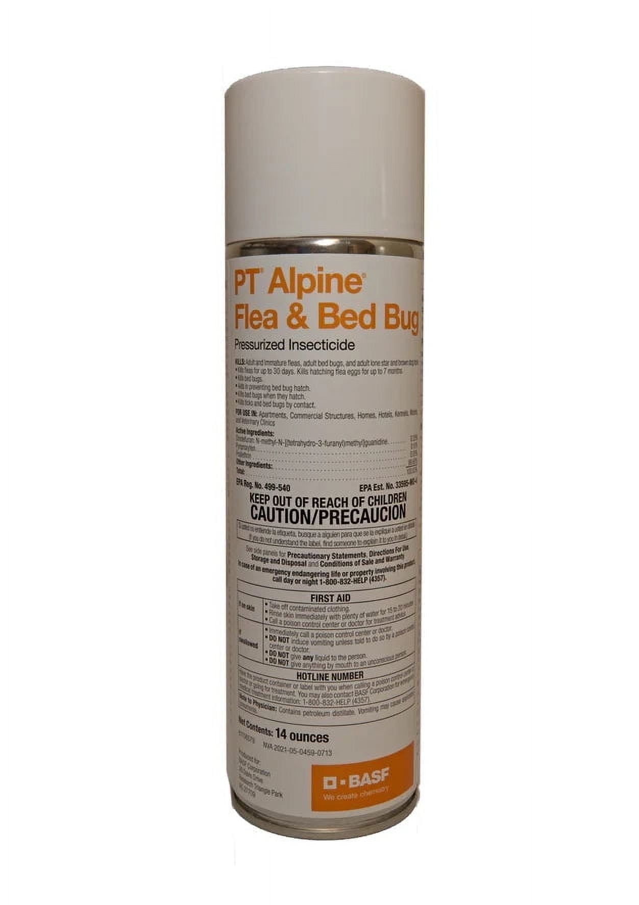 Alpine PT Alpine Flea and Bed Bug Spray, 14 oz, Non-Repellent ...