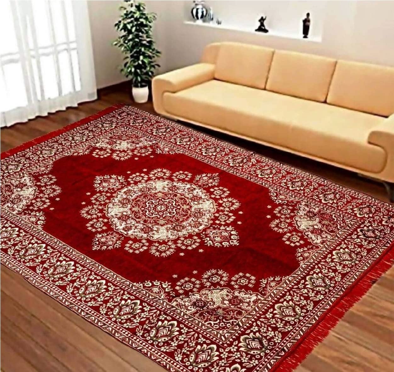 PT Premium Chenille Beautiful Jacquard Carpet Velvet Touch Bedroom Hall ...