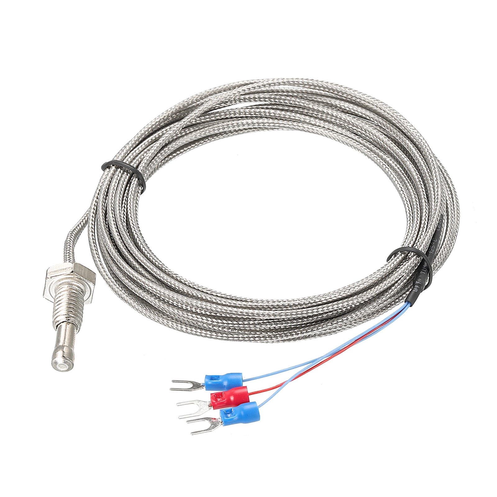 PT100 Temperature Sensor M6 Screw Temperature Probe Thermocouple 16ft -50 to 200°C(-58 to 392°F ...