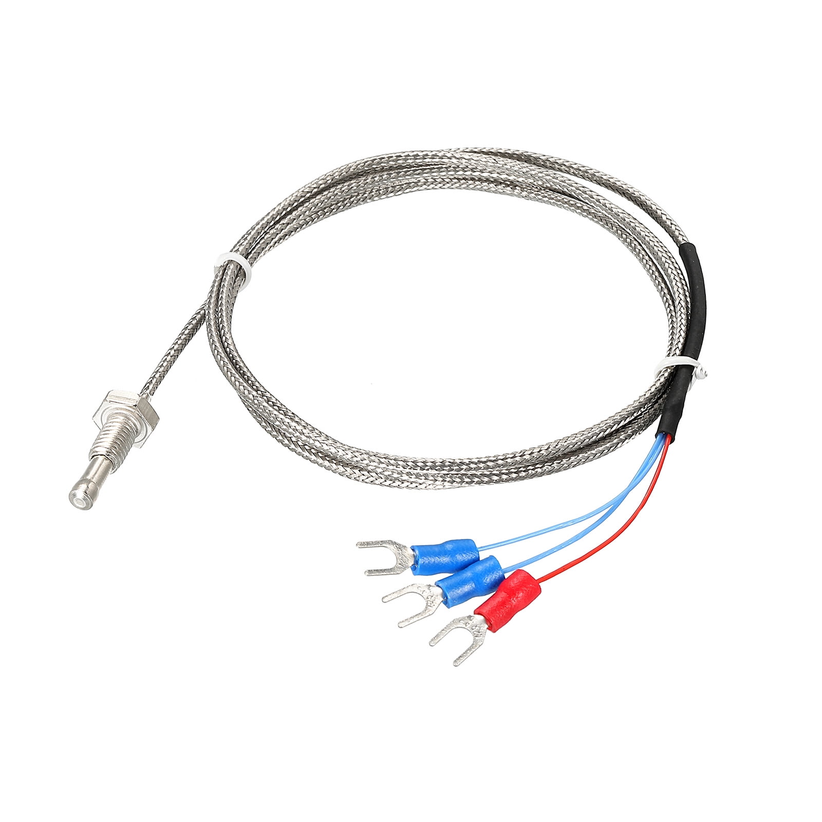 PT100 Temperature Sensor M6 Screw Temperature Probe Thermocouple 3.3ft ...