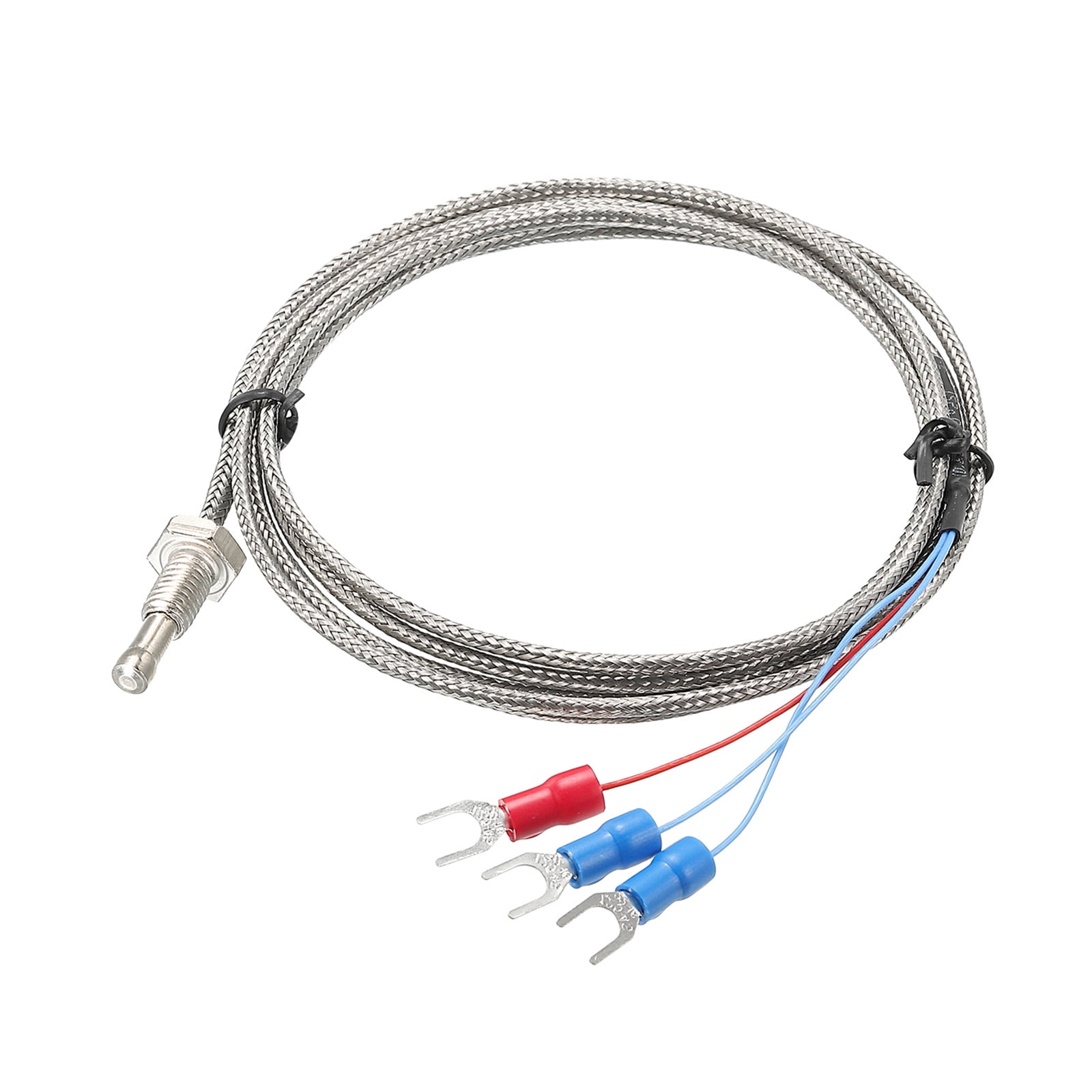 PT100 Temperature Sensor M6 Screw Temperature Probe Thermocouple 5ft ...