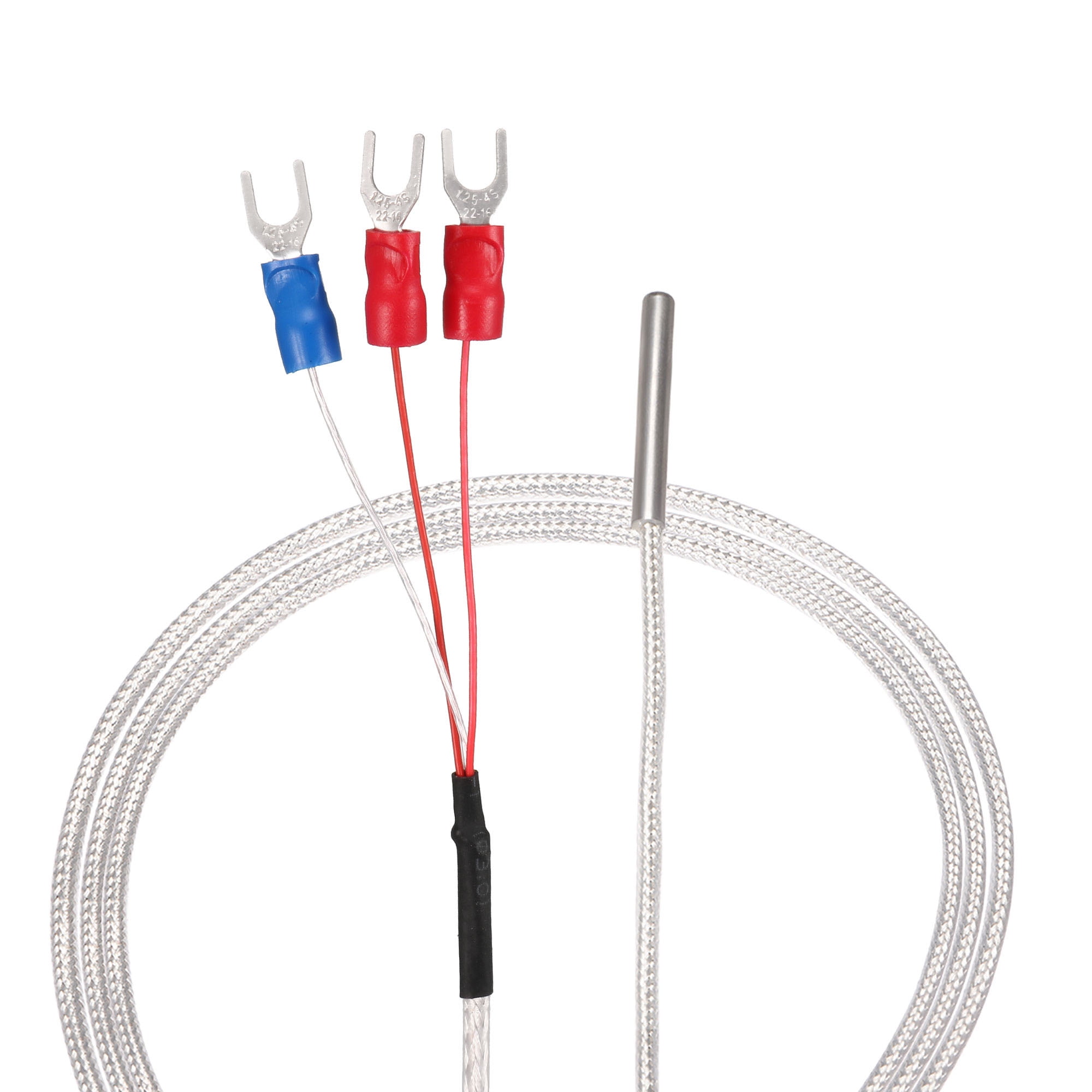 PT100 Temperature Sensor Probe 3 Wire Cable Thermocouple Stainless ...