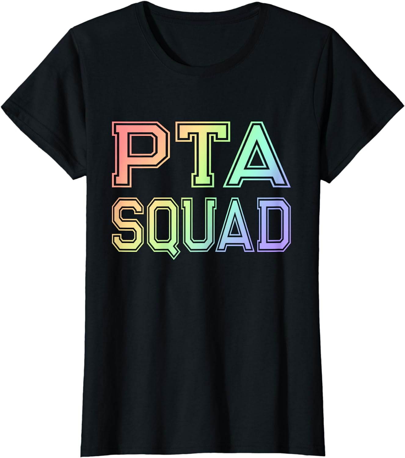 PTA Squad - Parent Teacher Organization Association Rainbow T-Shirt - Walmart.com
