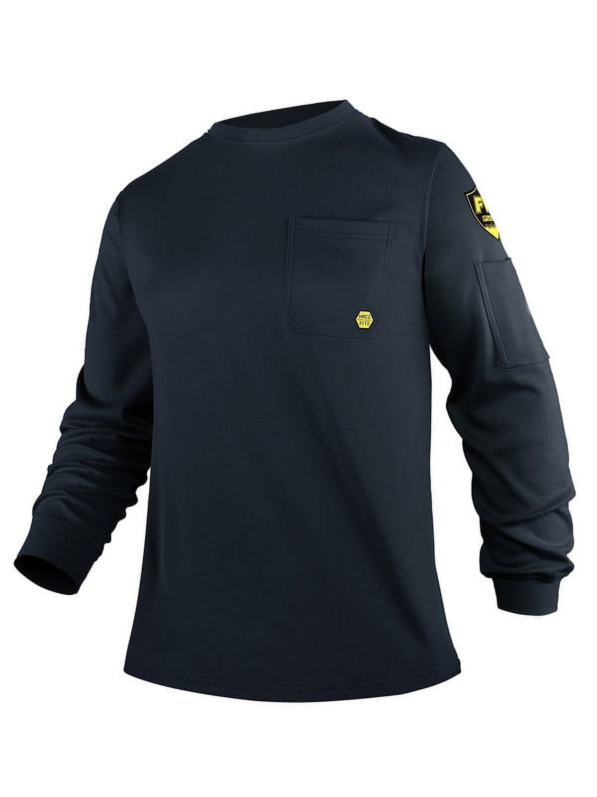 PTAHDUS FR Shirts for Men, 5.5oz Flame Resistant Shirts Long Sleeve for Summer, CAT2/HRC2 100% ...
