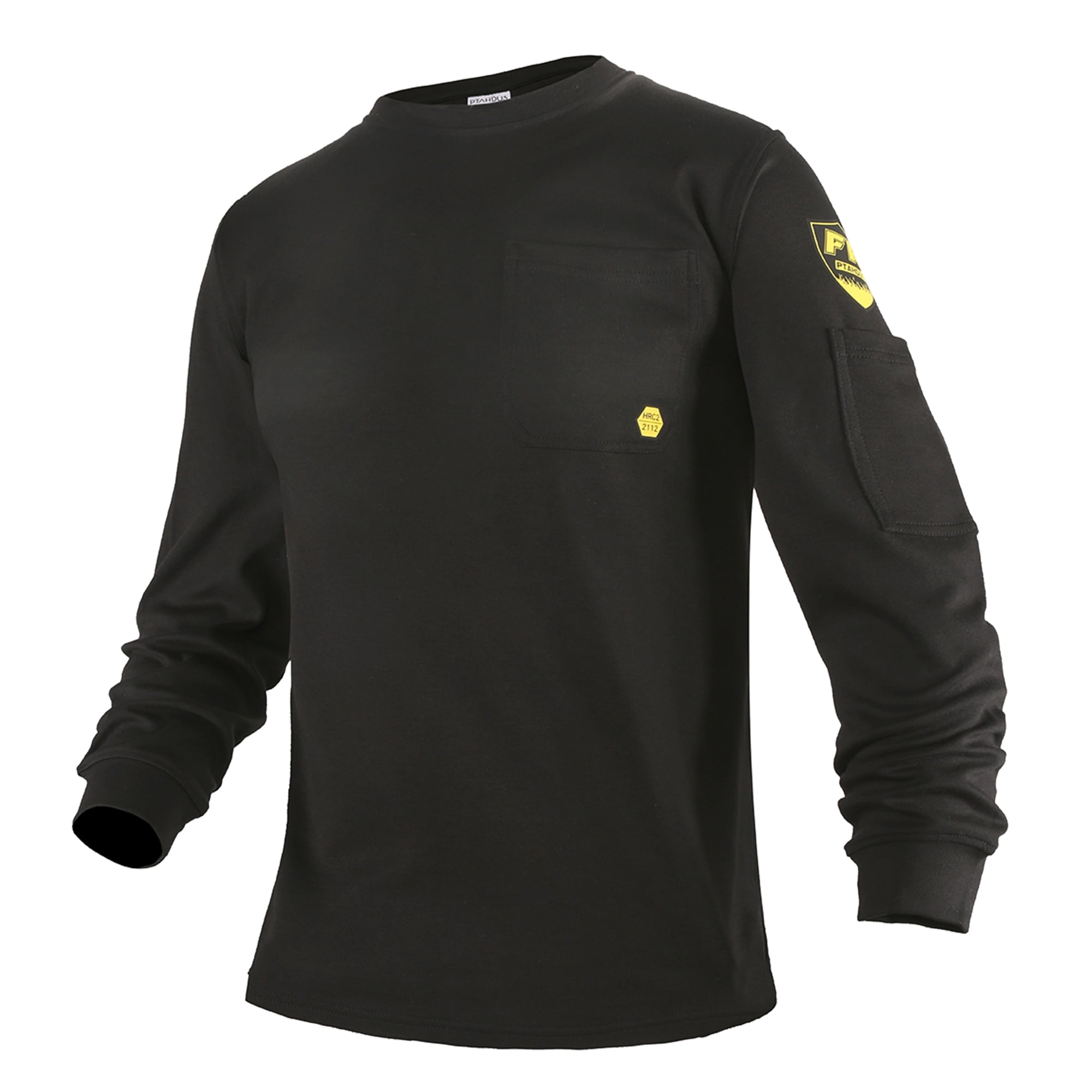 PTAHDUS Men's 7.1oz Flame Resistant Long Sleeve Shirt, 100% Cotton ...