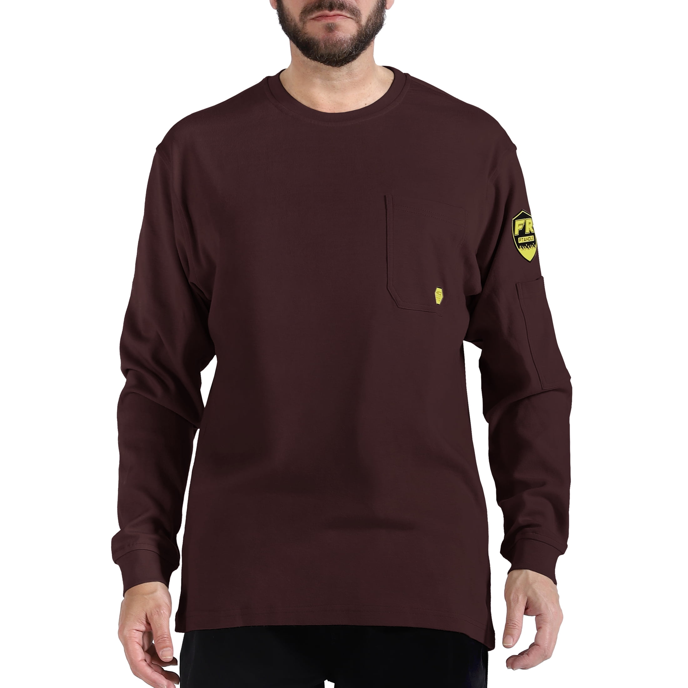 PTAHDUS FR Shirts for Men, 7.1oz Flame Resistant Clothing Long Sleeve FRC Shirts, NPFA2112 100% ...