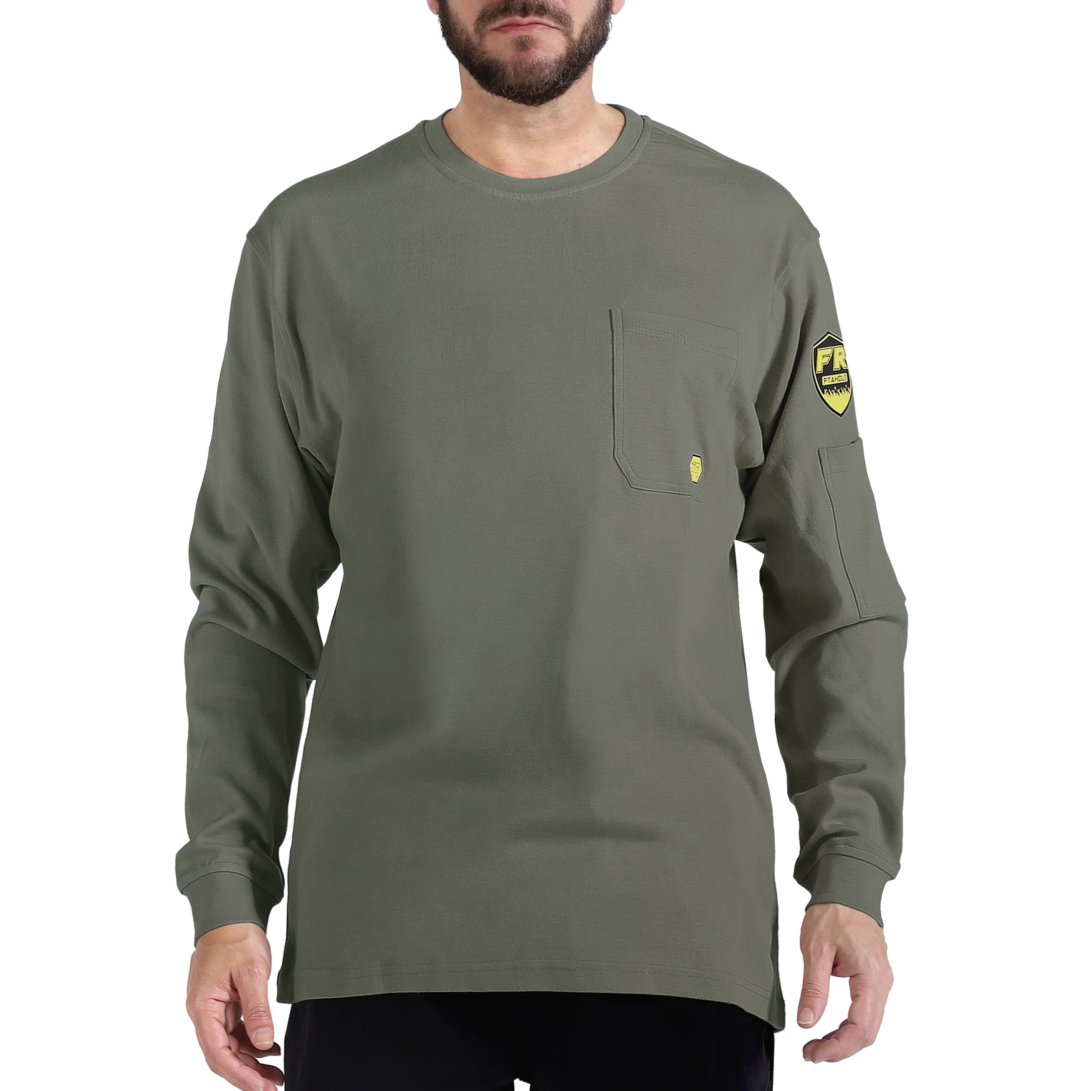 PTAHDUS FR Shirts for Men, 7.1oz Flame Resistant Clothing Long Sleeve ...