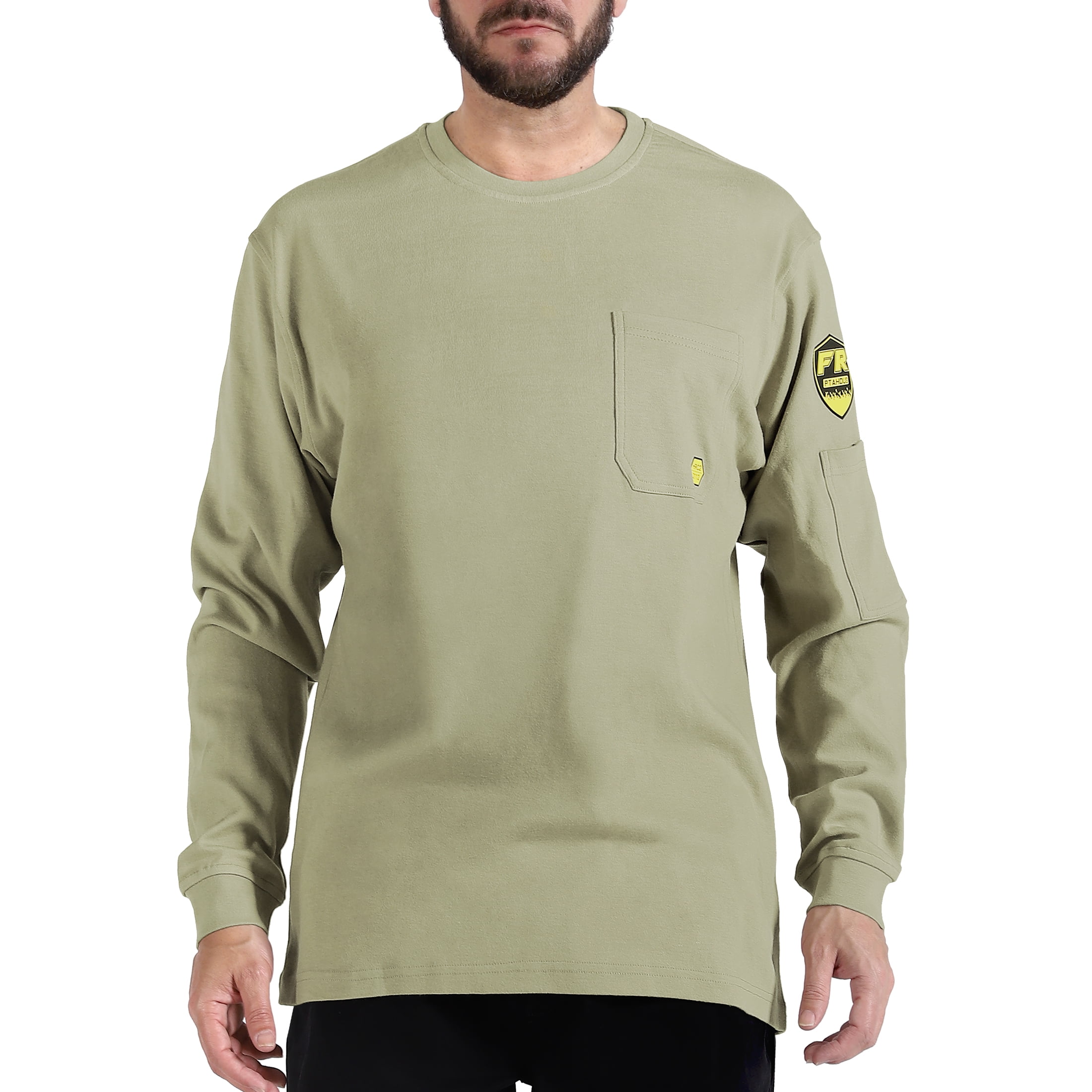 PTAHDUS FR Shirts for Men, 7.1oz Flame Resistant Clothing Long Sleeve ...
