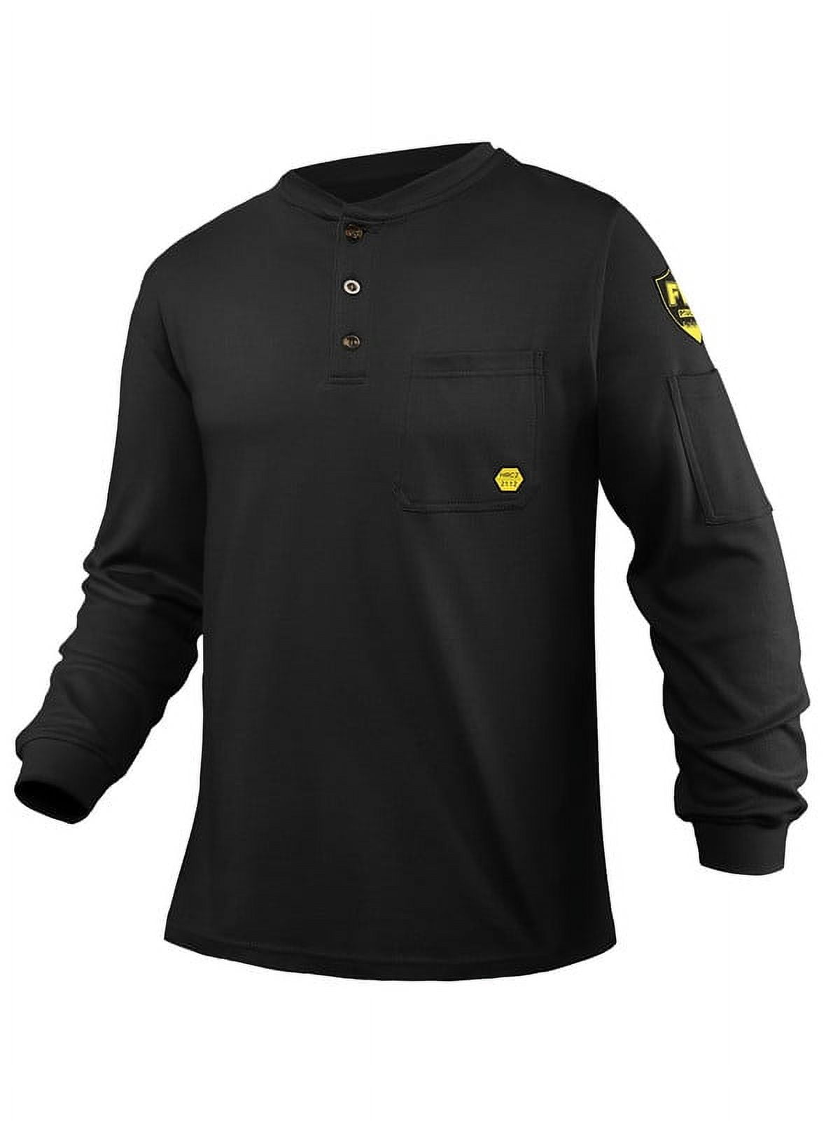 PTAHDUS FR Shirts for Men, 5.5oz Flame Resistant Shirts Long Sleeve for ...